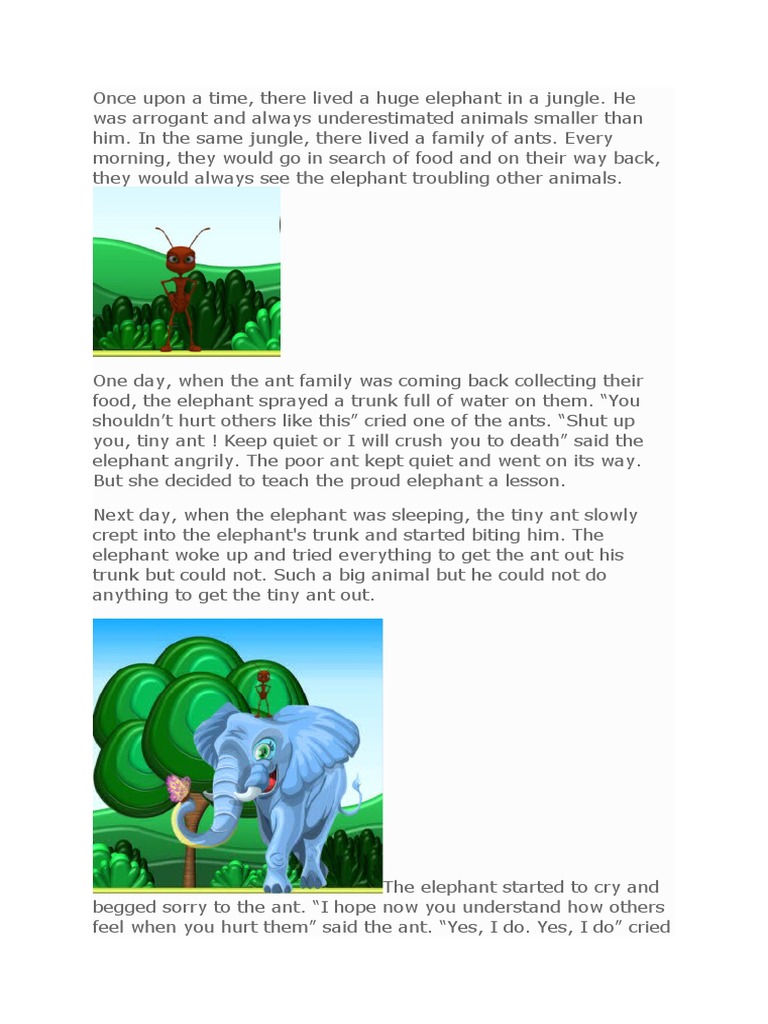 The Elephant and The Ant Story | PDF