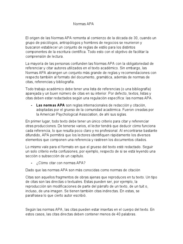 Normas APA | PDF | Estilo apa | Facebook