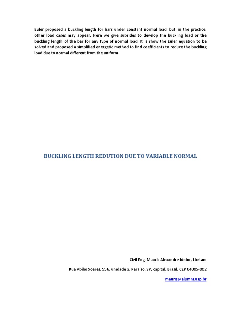 Buckling length | PDF