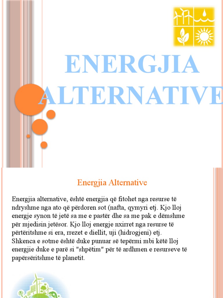 Energjia Alternative - Projekt Në Fizikë | PDF