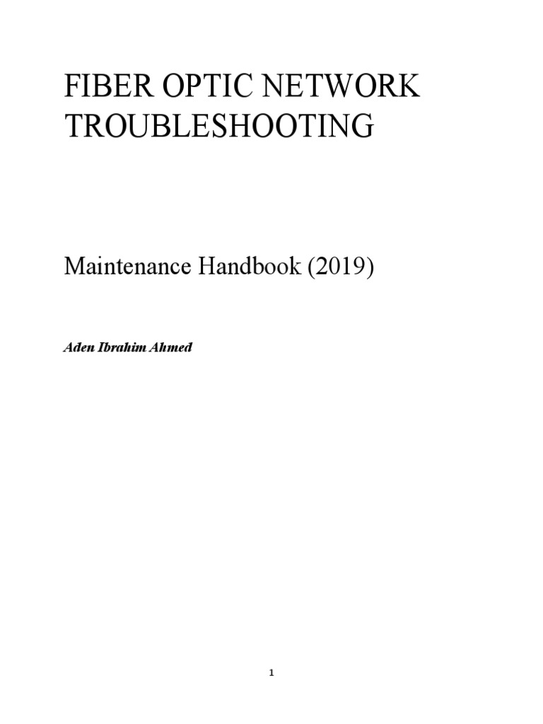 Fiber Optic Network Troubleshooting Main | PDF | Refraction | Optical Fiber Fiber Optic Network Troubleshooting Main | PDF | Refraction | Optical Fiber