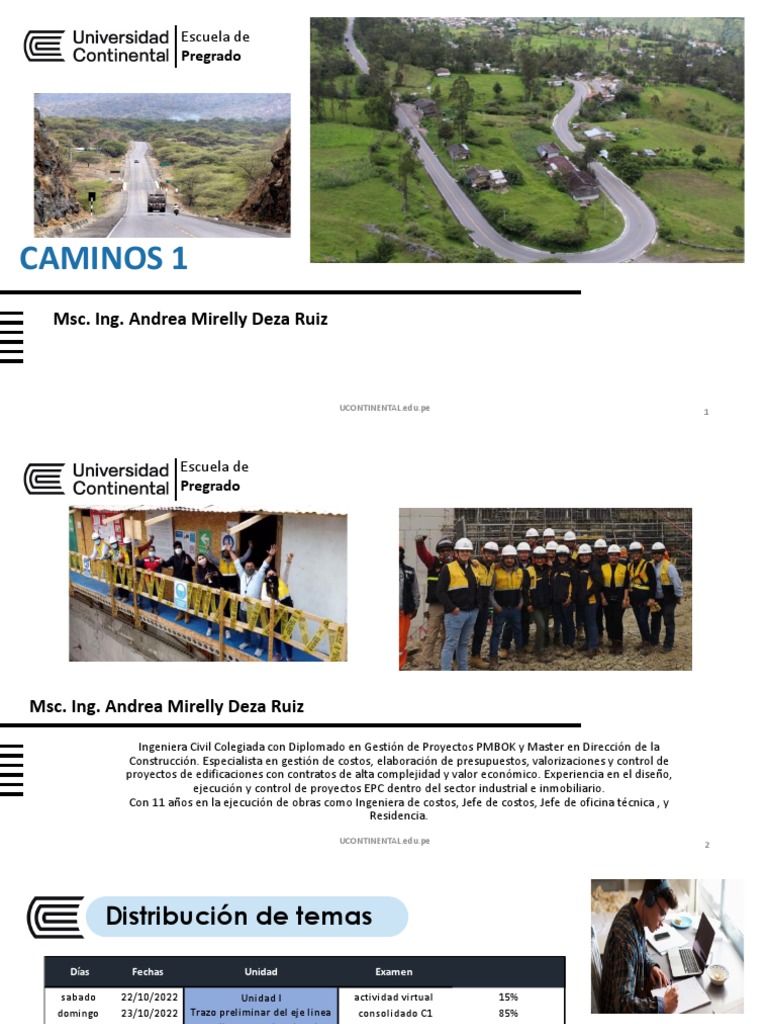 Caminos 1: Pregrado | PDF | Aceleración | Curva