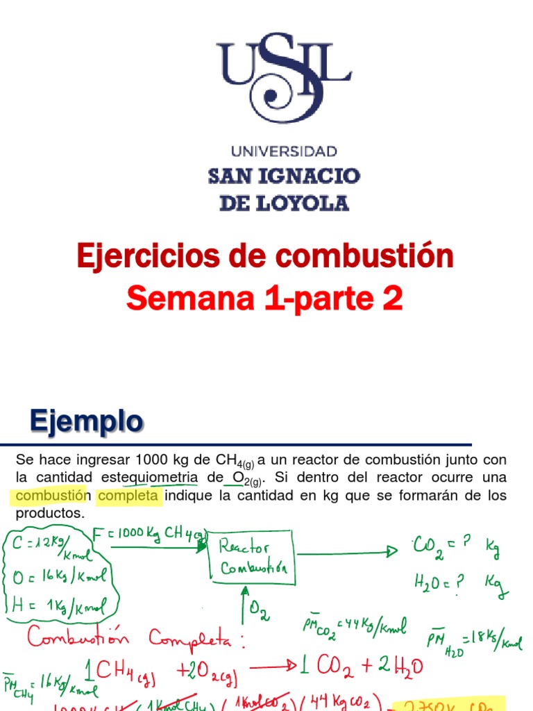 SOLUCION - Ejercicios de COMBUSTION | PDF