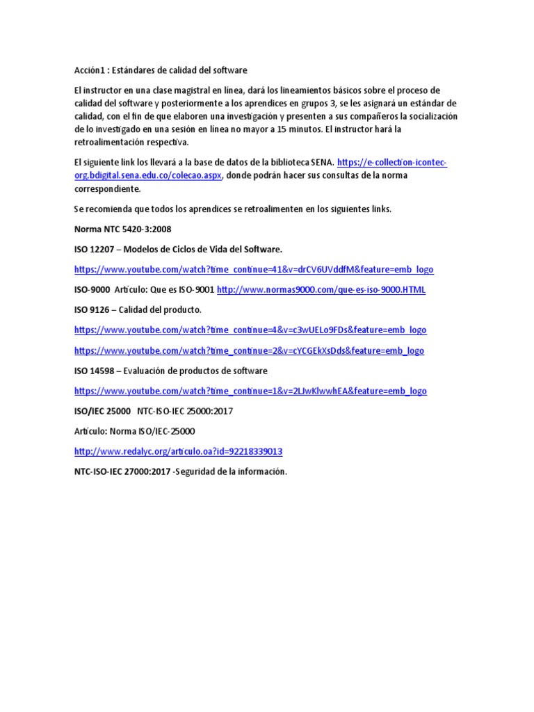 Estándares de calidad del software | PDF