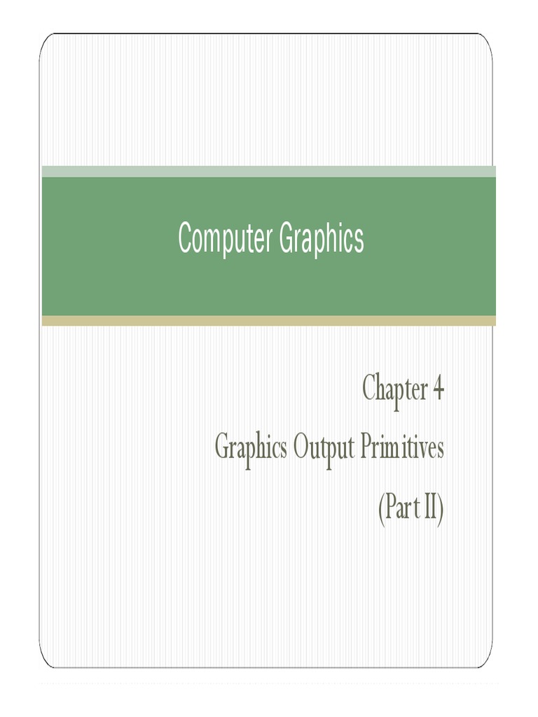 CG5 (chp4-II) Primitives | PDF | Polygon | Vertex (Geometry)