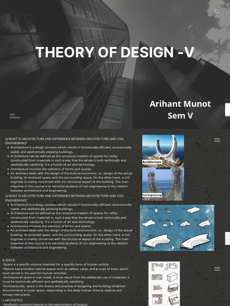 Theory of Design - V: Arihant Munot Sem V | PDF | Symmetry | Vault ...