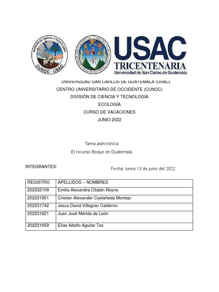 El Recurso Bosque en Guatemala | PDF | Los bosques | Mangle