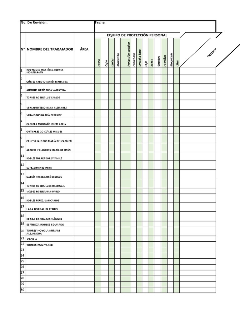Check List EPP 1.1 | PDF