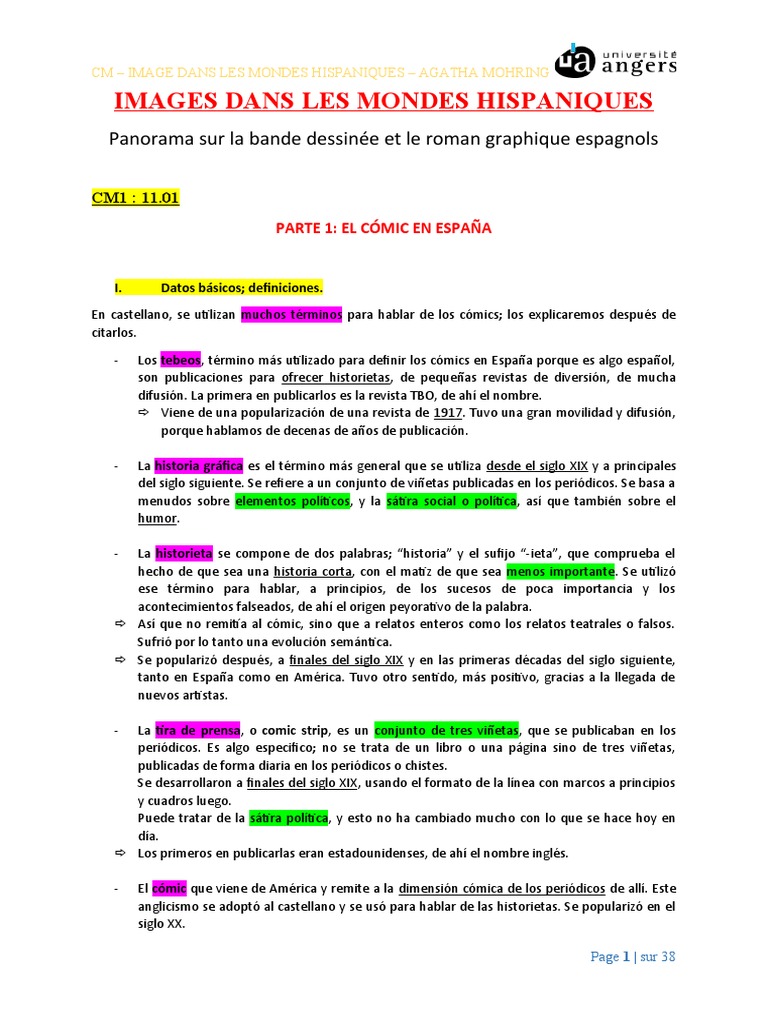 Images Dans Les Mondes Hispaniques: Panorama Sur La Bande Dessinée Et ...