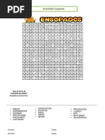Sopa de Letras de Desastres Naturales - 20 | PDF