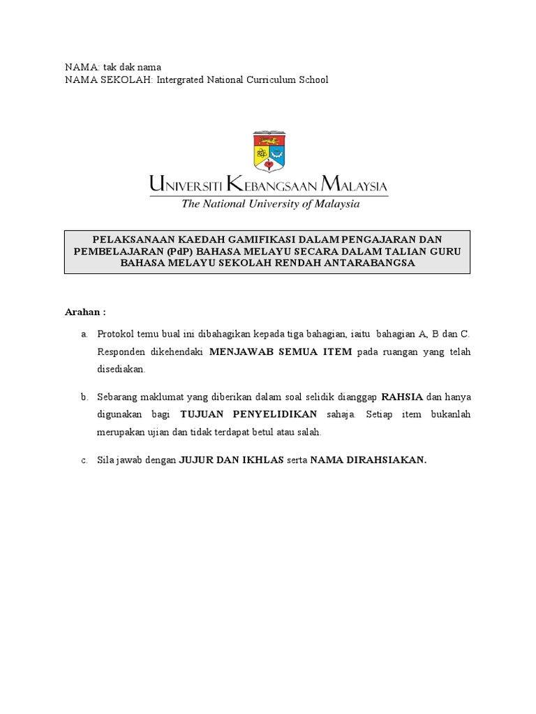 Responden 2 Soalan Temubual | PDF