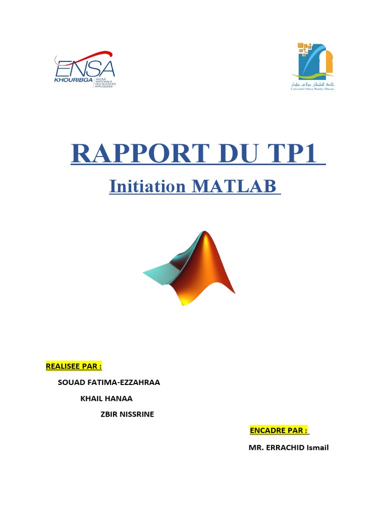 Rapport Du TP1 | PDF | MATLAB | Langage de programmation