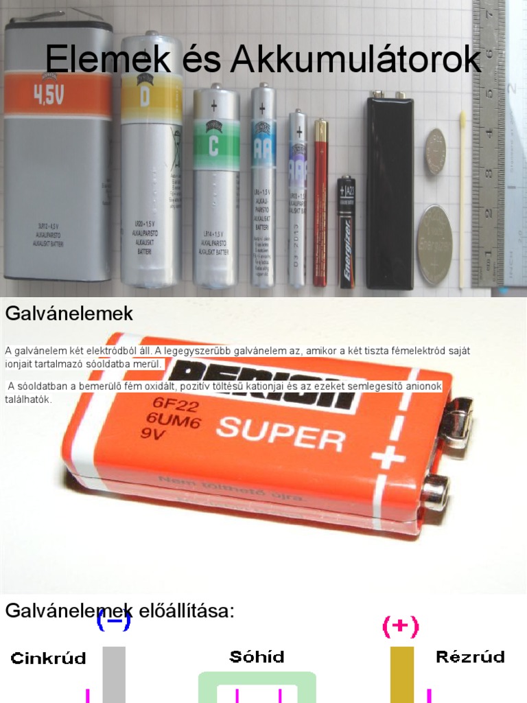 Elemek És Akkumulátorok | PDF