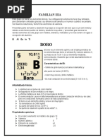 Familia Del Boro en La Tabla Periódica | PDF | Enlace químico ...
