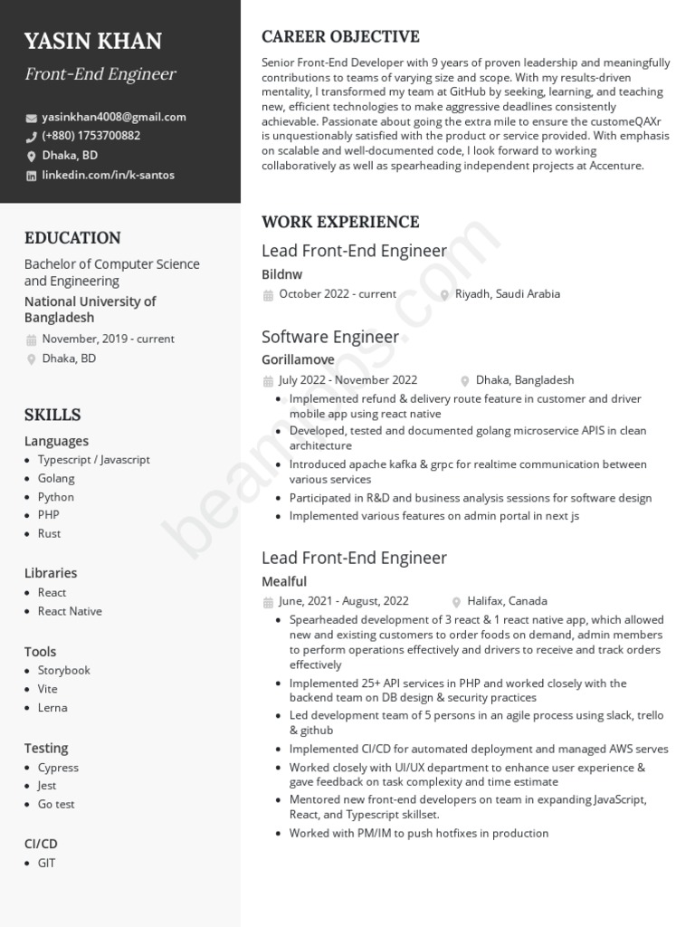 Senior Front End Developer | PDF | Compiler | Information Technology ...