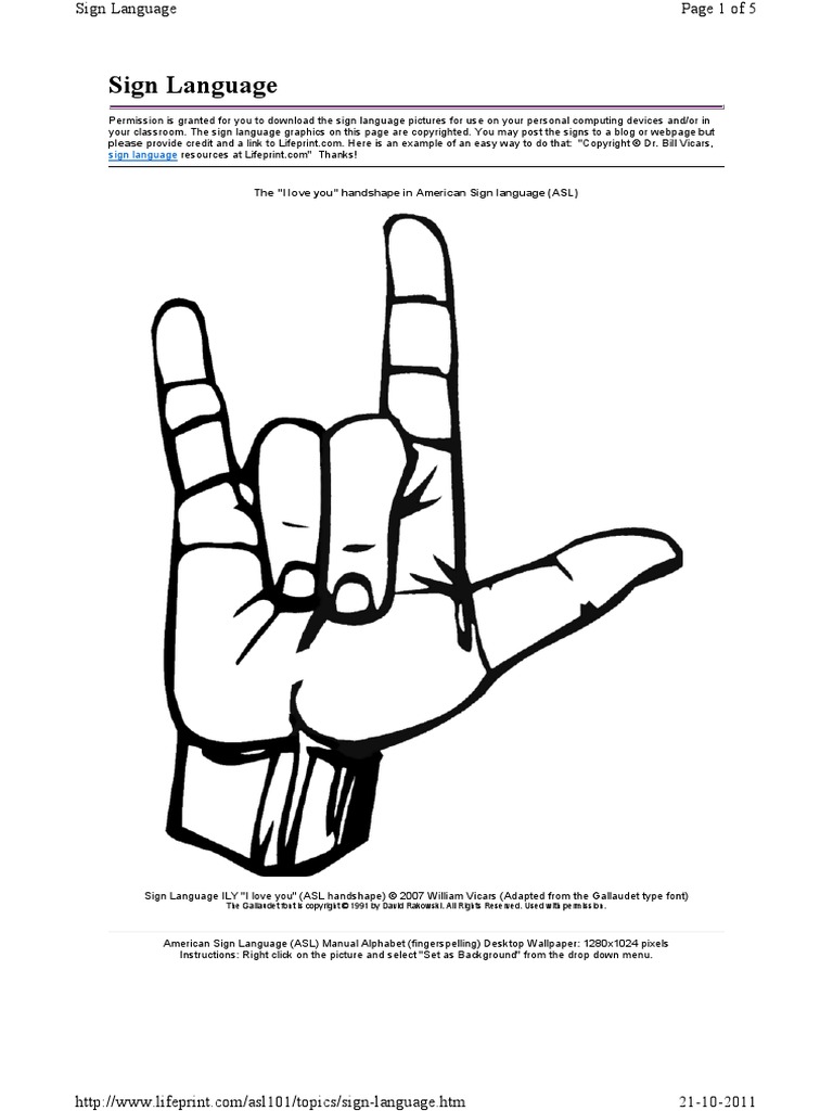 Sign Language | PDF | American Sign Language | Linguistics