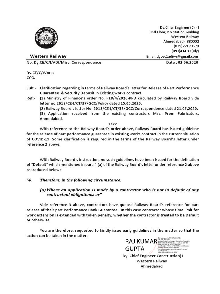 Letter To Dy CE For Default | PDF | Contract Law | Consent