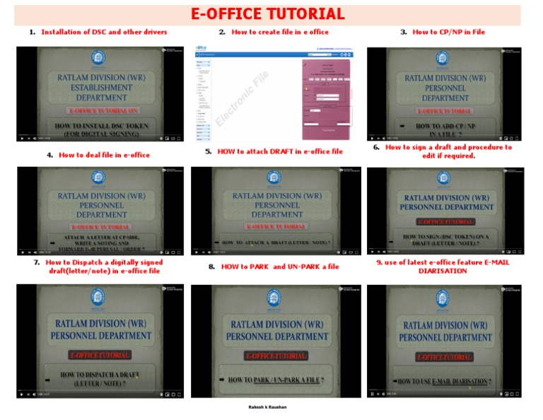 E-Office Tutorial: Step-by-Step Guide | PDF