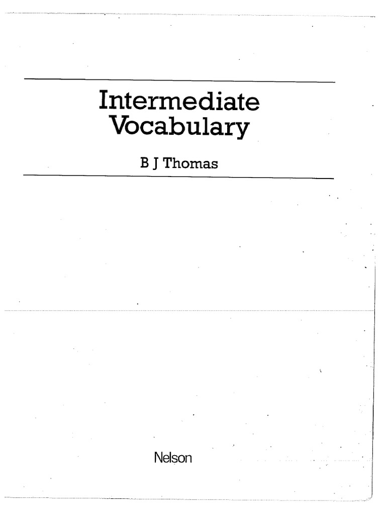 Intermediate Vocabulary | PDF