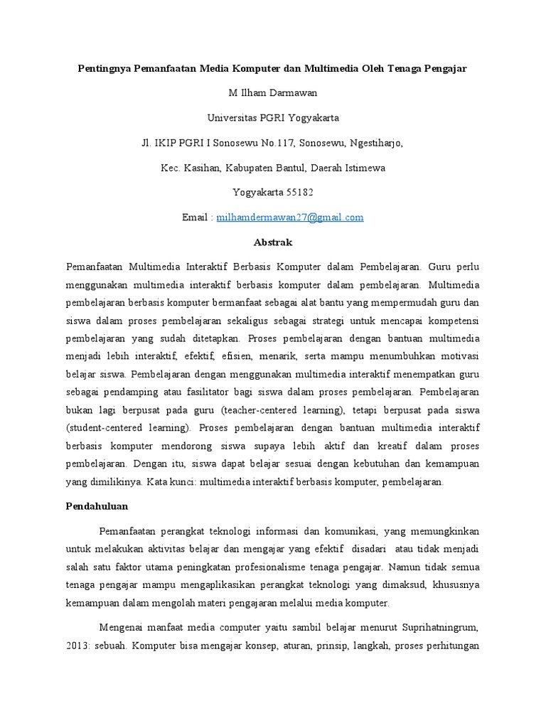 Artikel Ilmiah - M. Ilham Darmawan | PDF