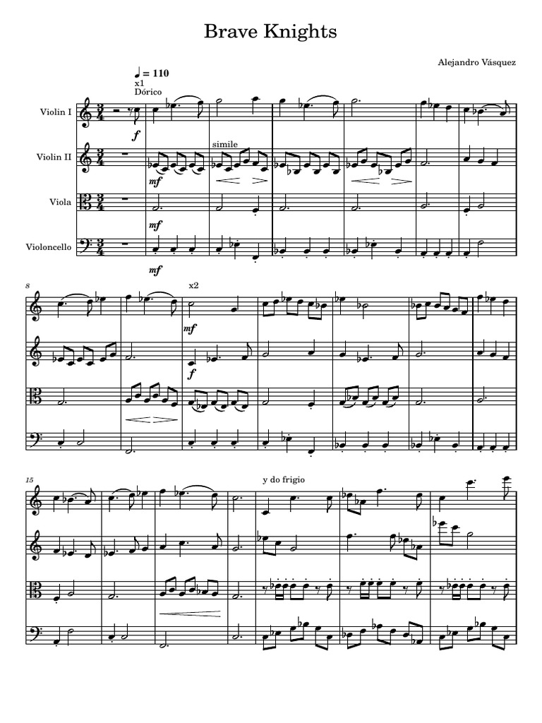 Brave Knights Composición Finalizada | PDF | European Musical ...
