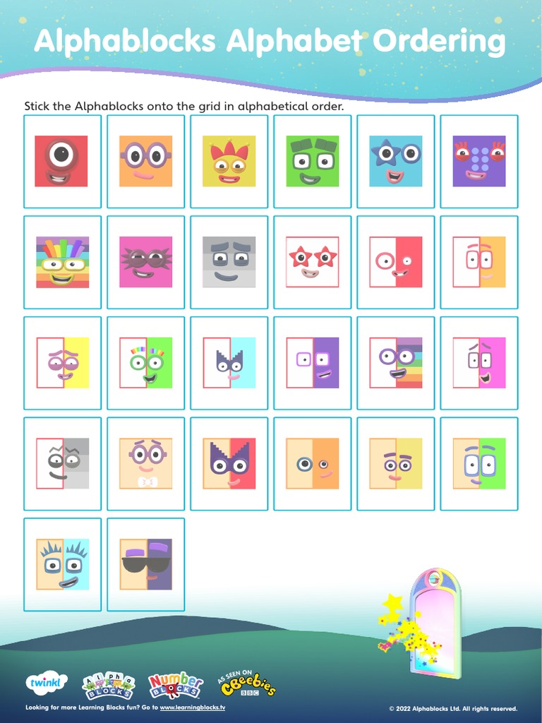 T e 1641135408 Alphablocks Ordering The Alphabet Activity - Ver - 5 | PDF