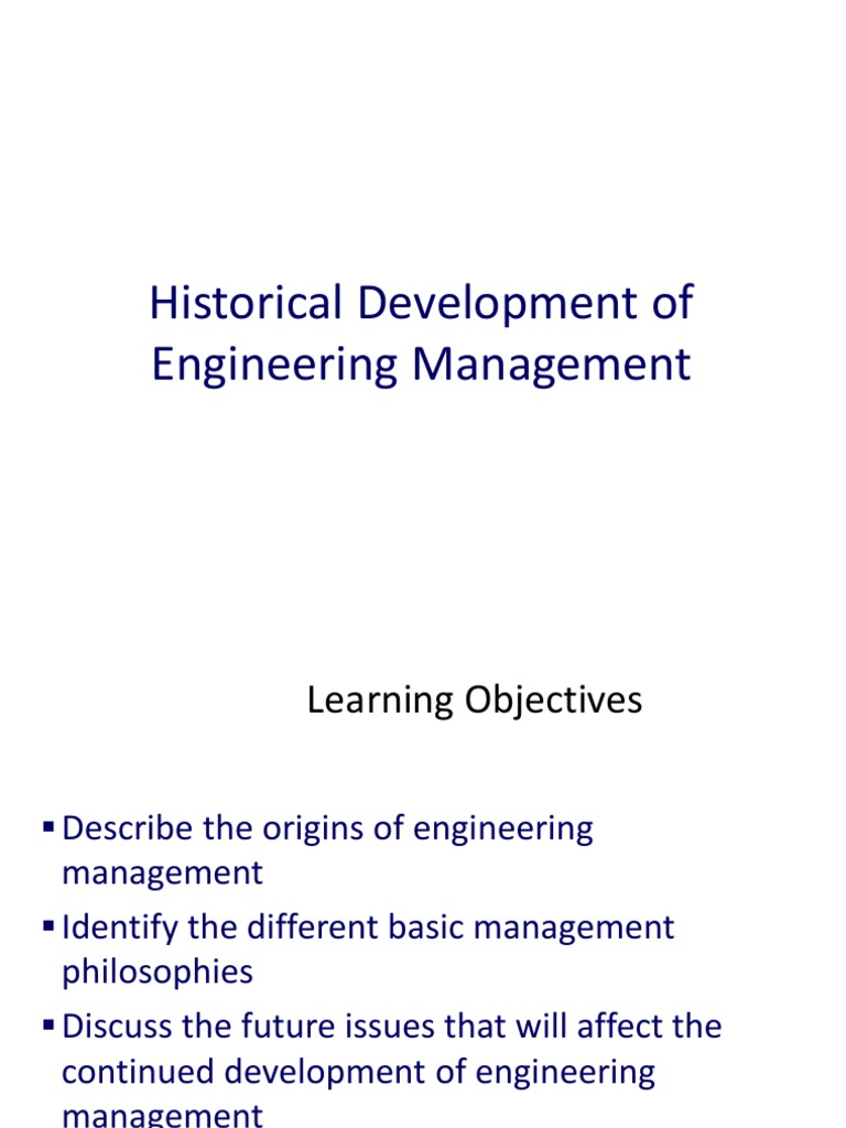 Evolution of Engineering Management History | PDF | Industrial Revolution | Quality Management