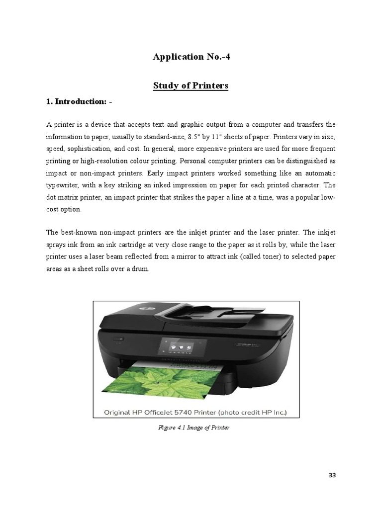 Study of Printers | Download Free PDF | Printer (Computing) | 3 D Printing