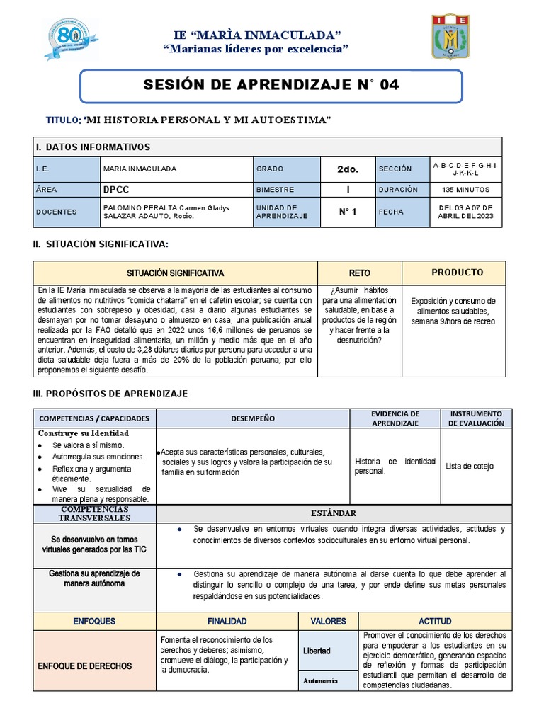 Sesión 04 - DPCC - Segundo | PDF