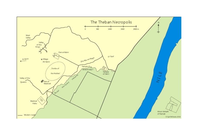 Map Western Thebes | PDF | Thebes | Pharaoh