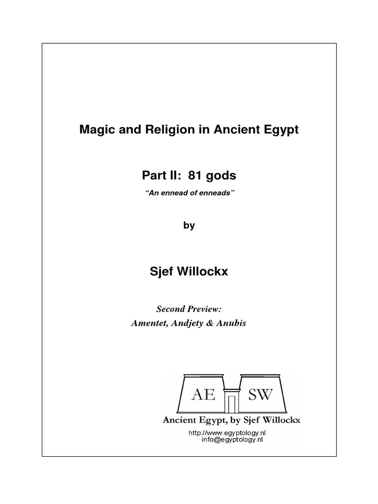 Three Egyptian Gods: Amentet, Andjeti and Anubis | PDF | Isis | Osiris