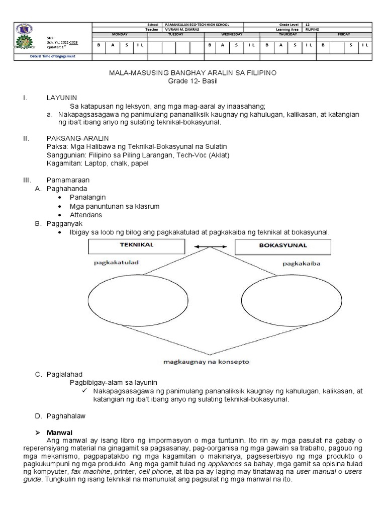 B A S I L B A S I L B A S I L B S I L: Guide. Tungkulin NG Isang ...