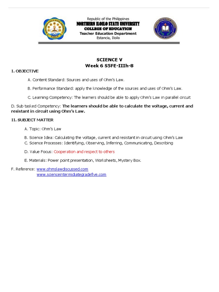 LP Science | PDF | Electrical Resistance And Conductance | Voltage