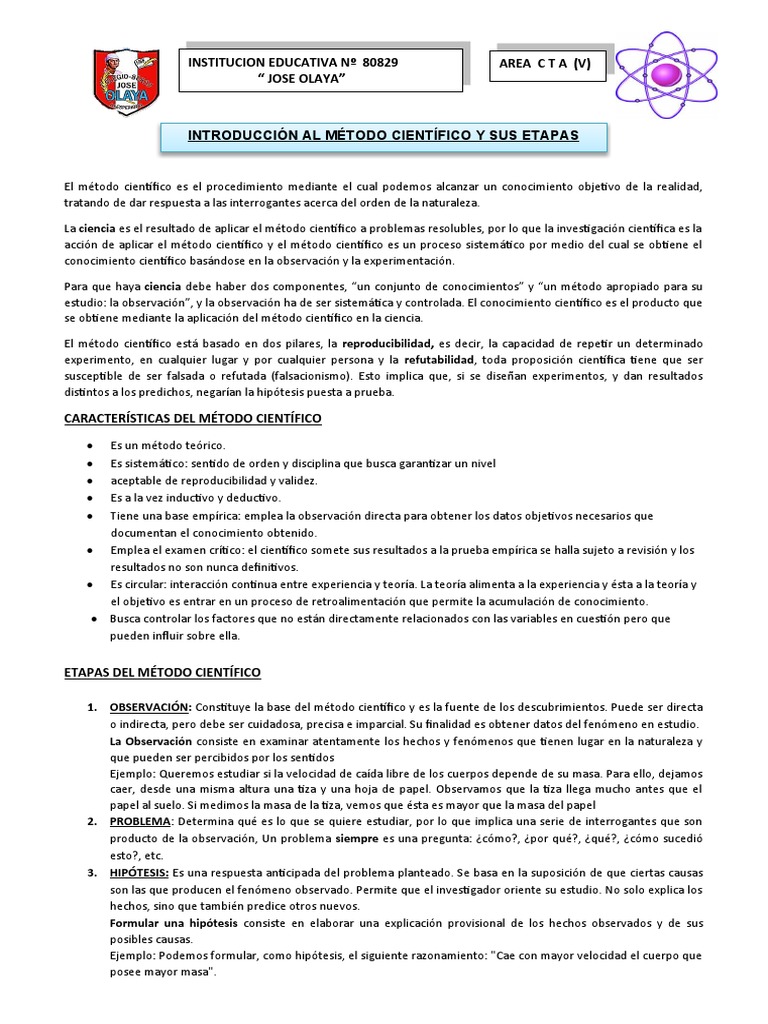 Metodo Cientifico Pdf Método Científico Hipótesis