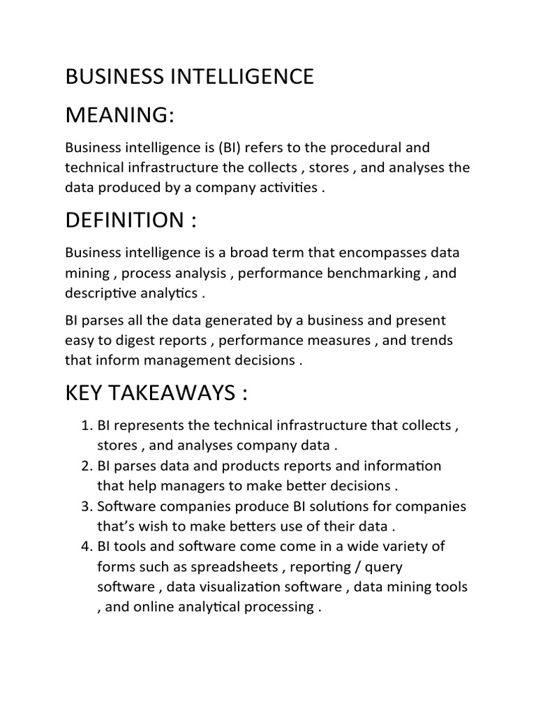 Business Intelligence | PDF | Business Intelligence | Data Analysis