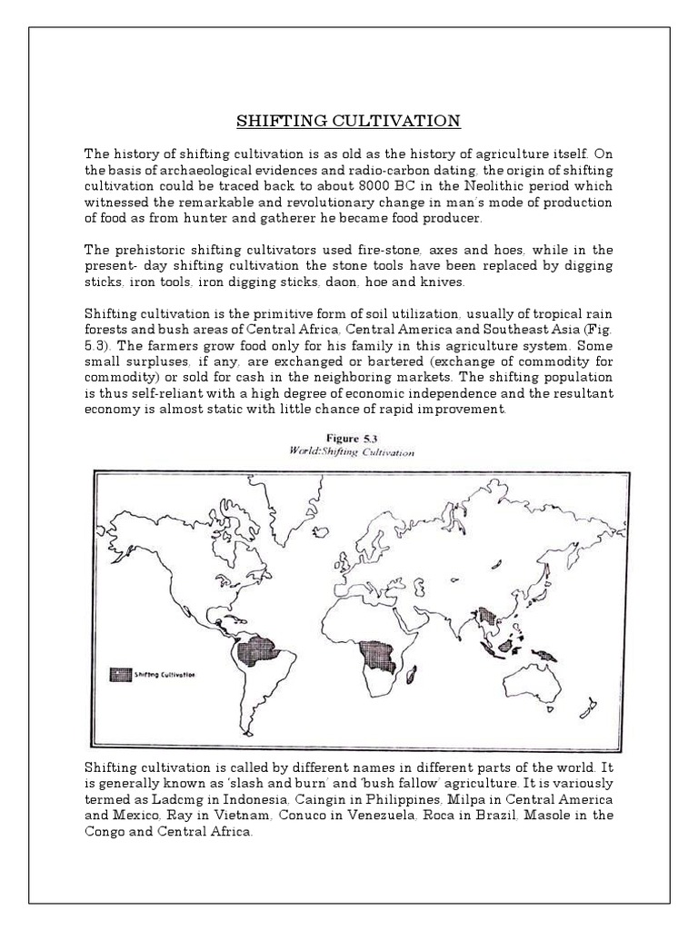 Sem 2-CC3 - Unit 2 - Subsistence Farming (Shifting Cultivation) | PDF | Agriculture | Soil