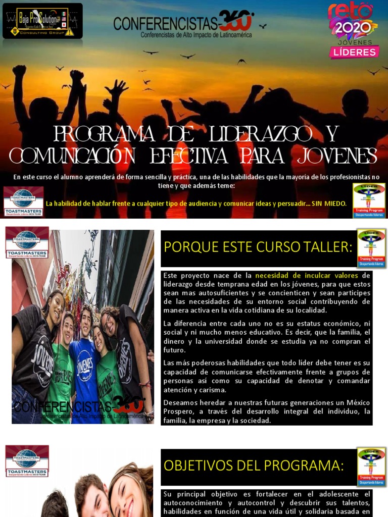 Programa de Liderazgo y Comunicación Efectiva para Jovenes 2020 | PDF ... Programa de Liderazgo y Comunicación Efectiva para Jovenes 2020 | PDF ...