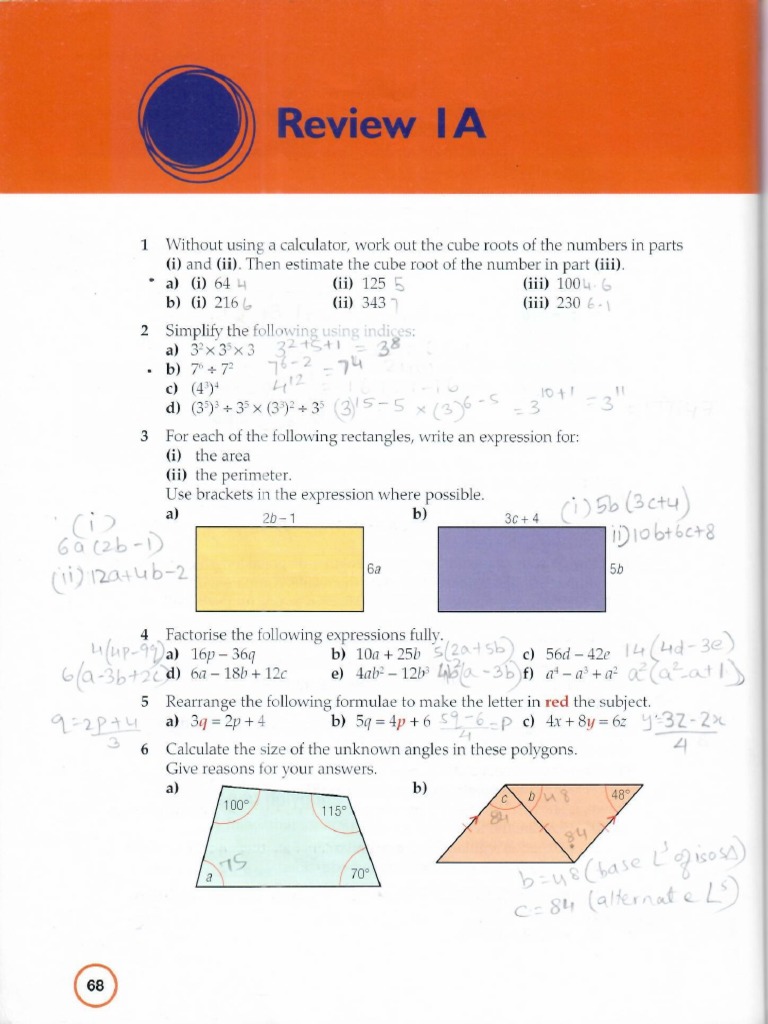 IGCSE CIE CheckPoint Book 3 Review - 1A - B | PDF