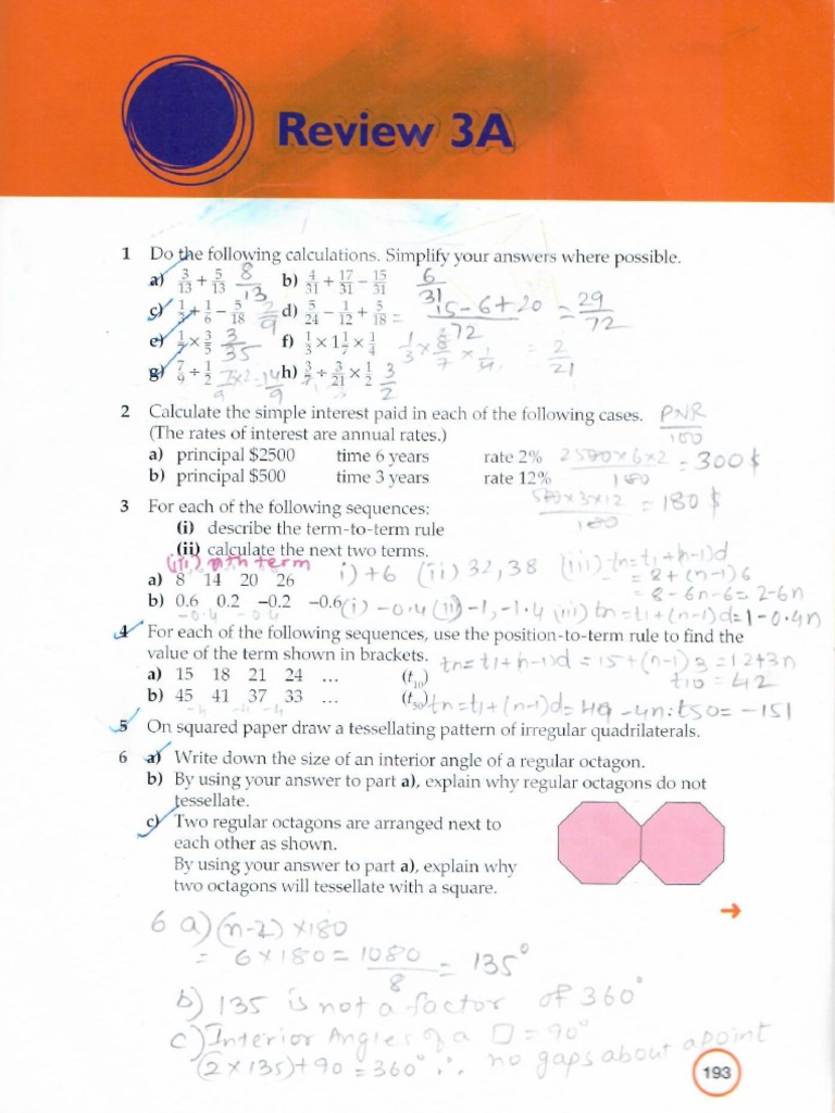 IGCSE CIE CheckPoint Book 3 Review - 3A - B | PDF