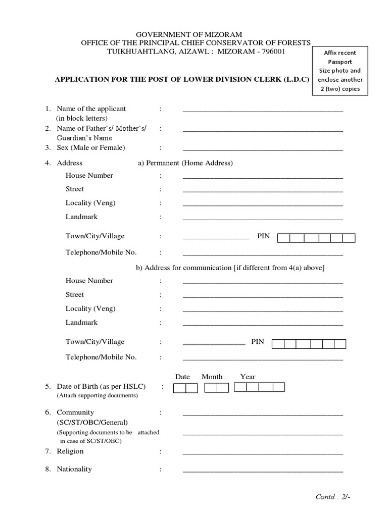 Ldc Form Pdf Government