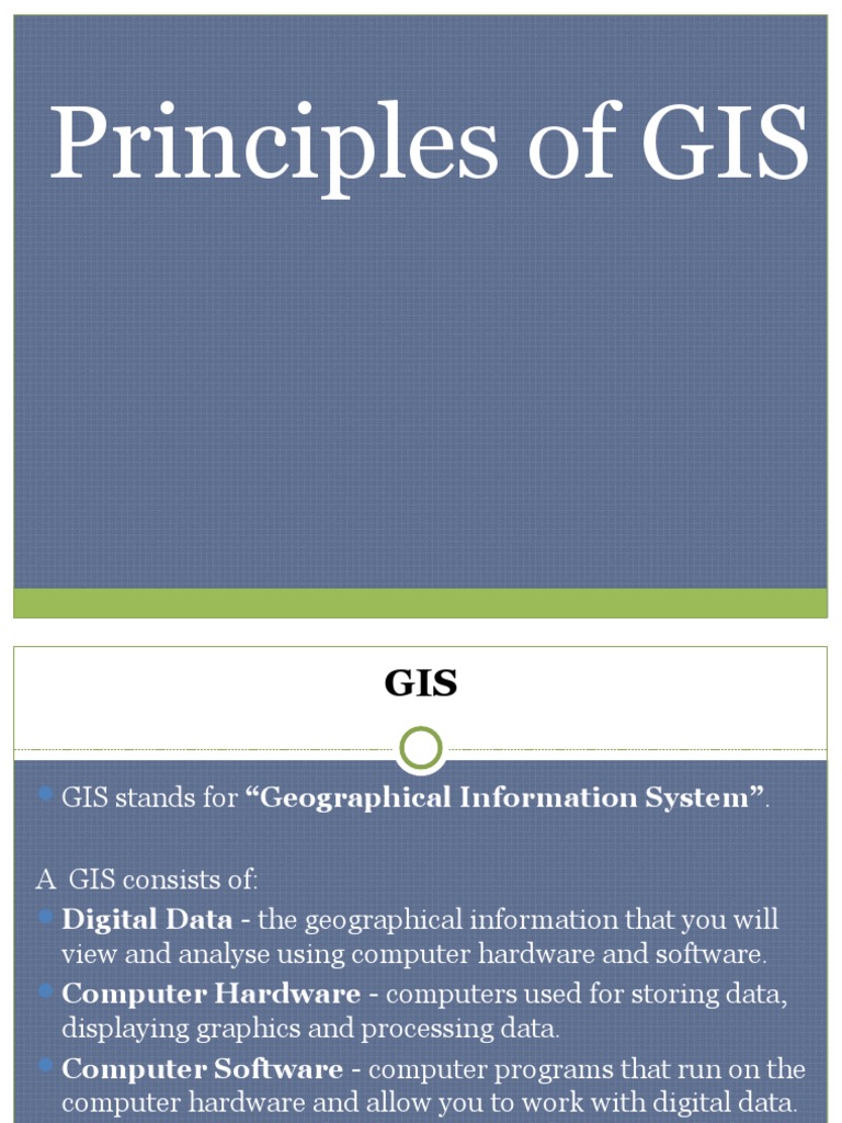 Principles of GIS | PDF | Geographic Information System | Geography