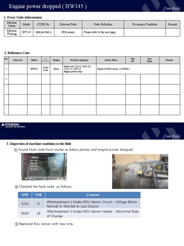 SPN 3216 FMI 4 Engine Power Dropped (HW145) | PDF