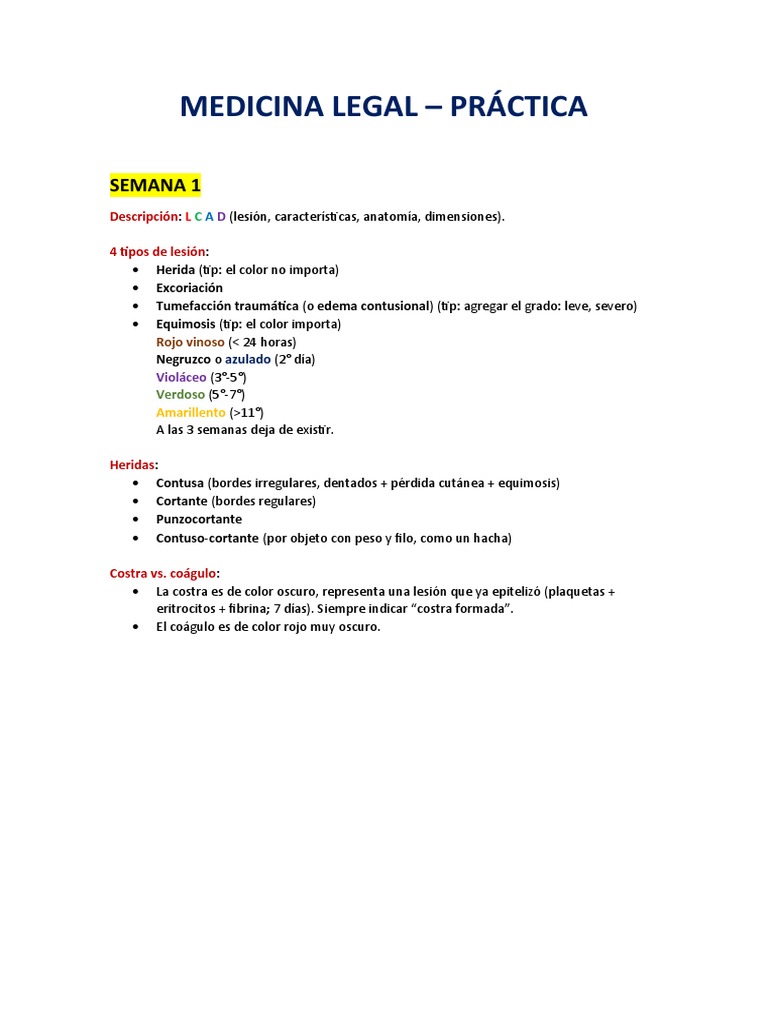 Medicina Legal - Práctica completa | PDF | Rodilla | Cara