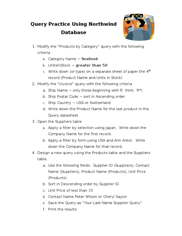 Query Practice Using Northwind | PDF