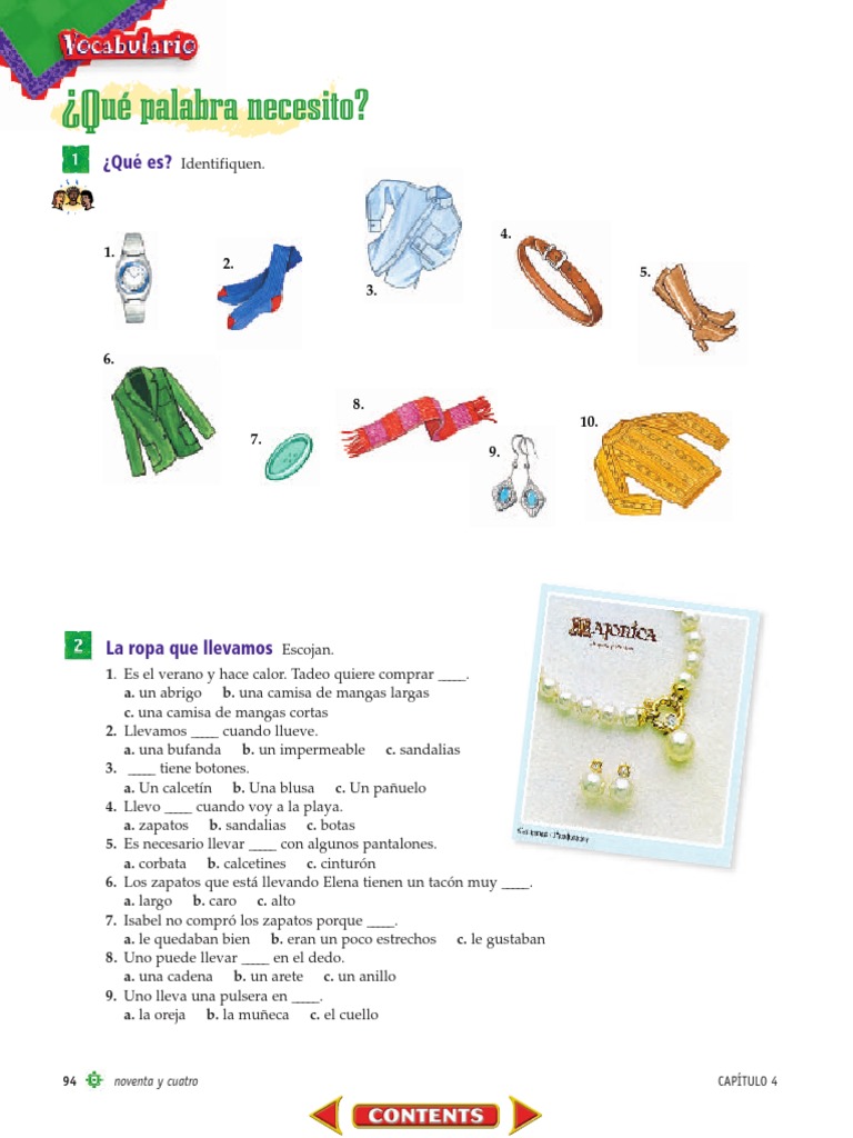 Unit 4 Vocabulary 1 | PDF | Moda | Softlines (venta minorista)