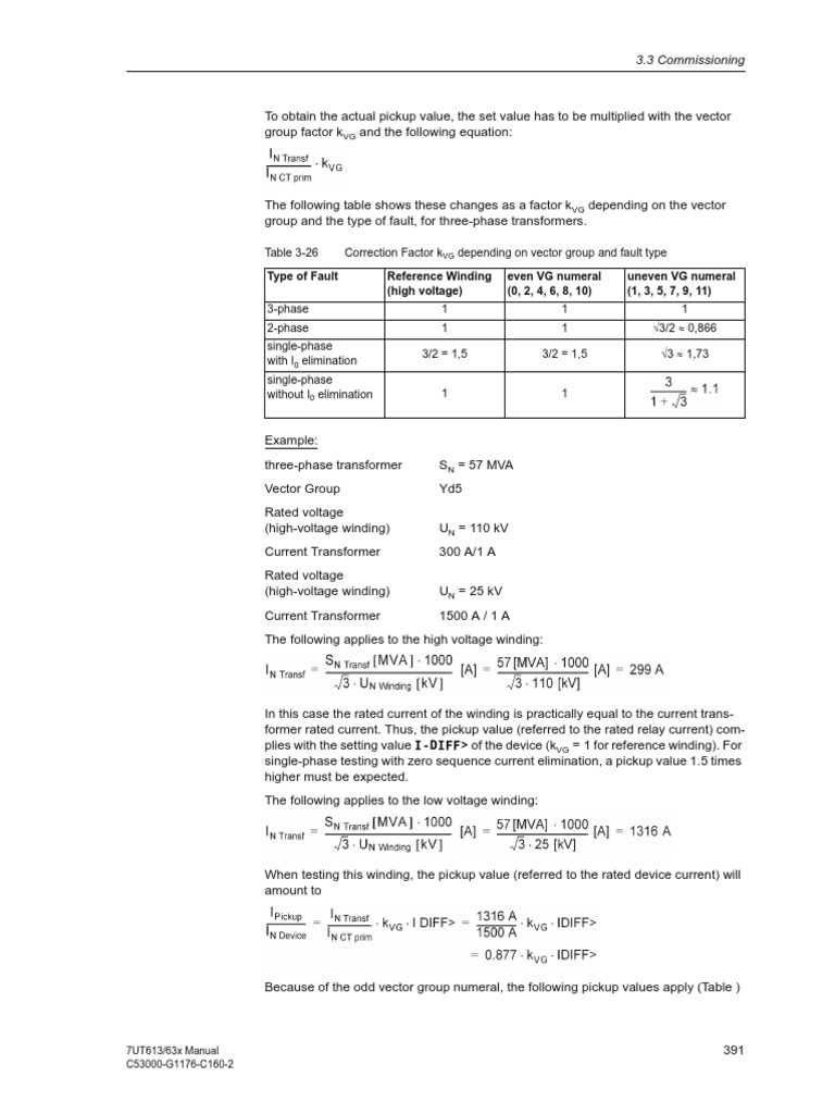 Diff 7UT Pickup | Download Free PDF | Transformer | Power Engineering