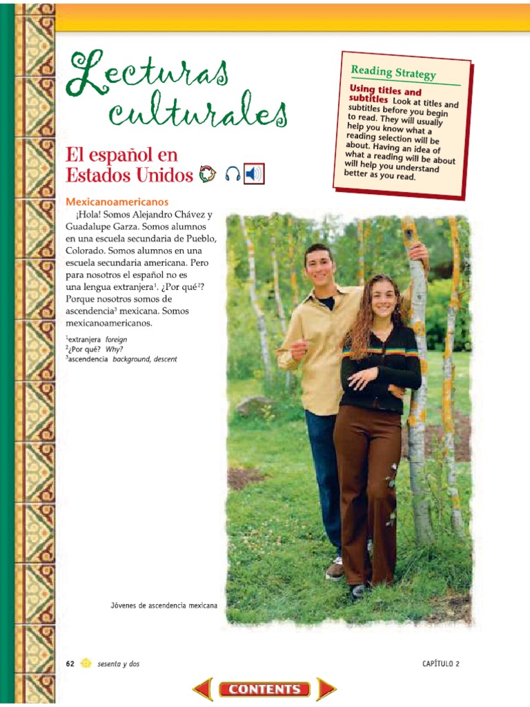 Lecturas Culturales (De Donde Son) CHP 2 | PDF