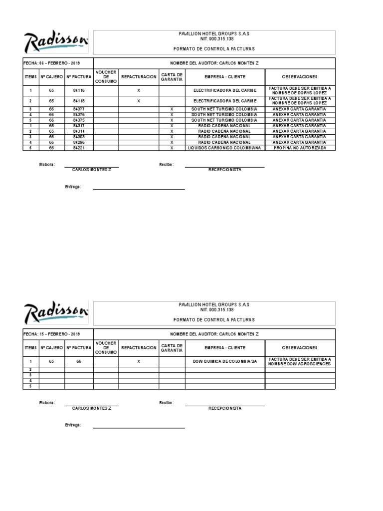 Formato Devolucion Facturas | PDF