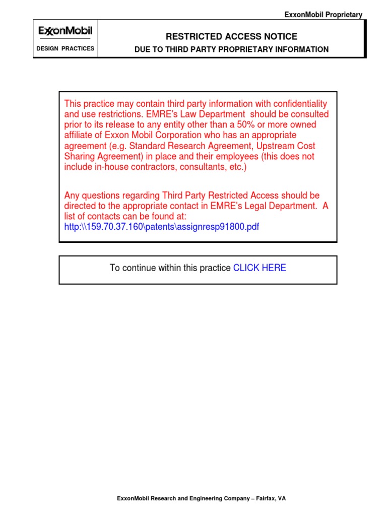 Restricted Access Notice: Due To Third Party Proprietary Information | PDF | Pressure | Liquids