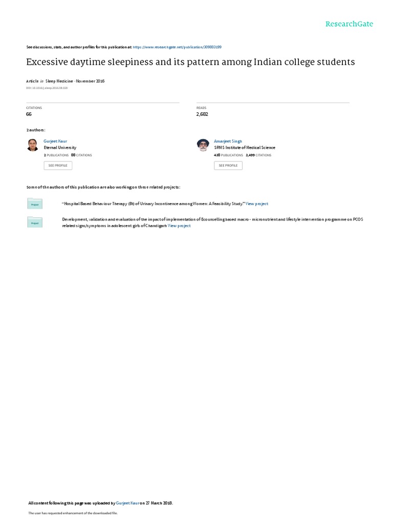 Sleep Hygiene Sleep Qualityand Pdf Sleep Insomnia